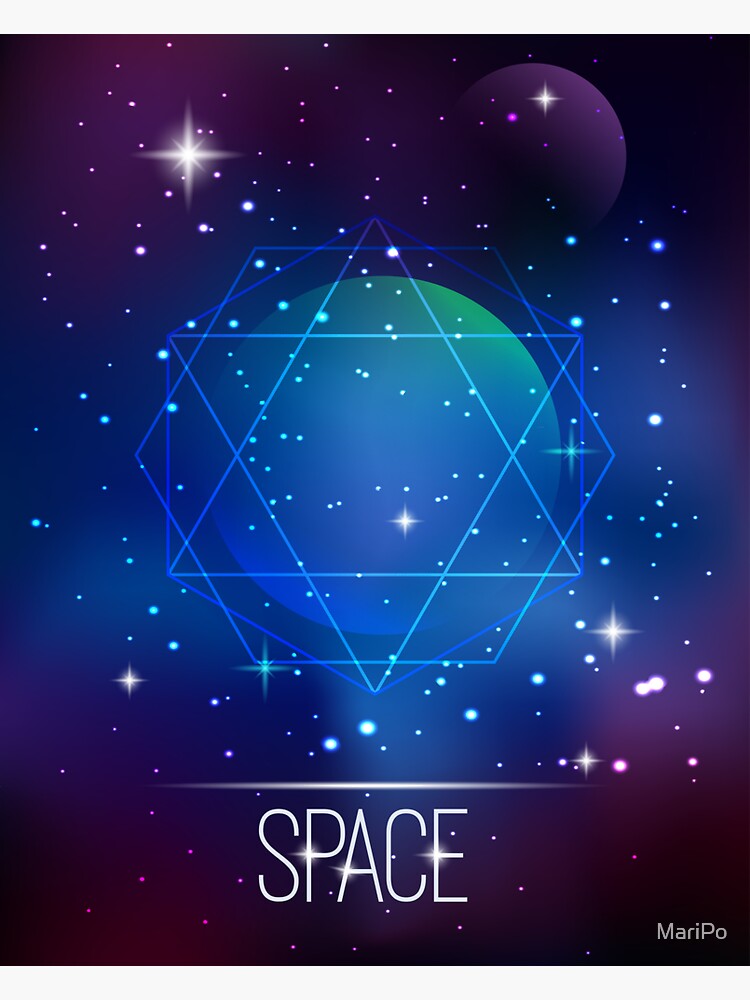 "Space, sacred geometry" Sticker for Sale by MariPo | Redbubble