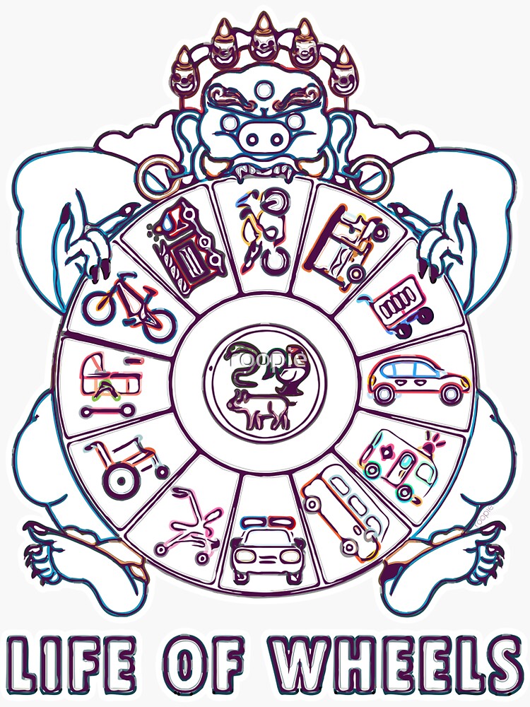 "Life of wheels" Sticker by roopie | Redbubble