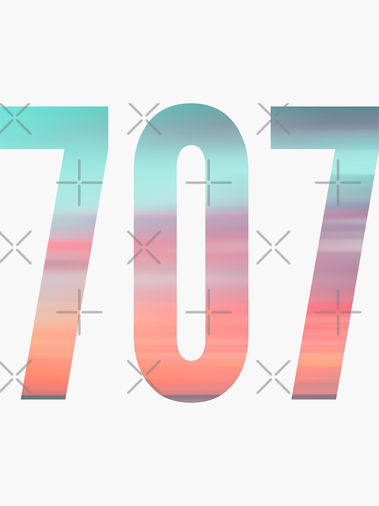 "707 area code zip code location light beach" Sticker by WA-KA-NE ...