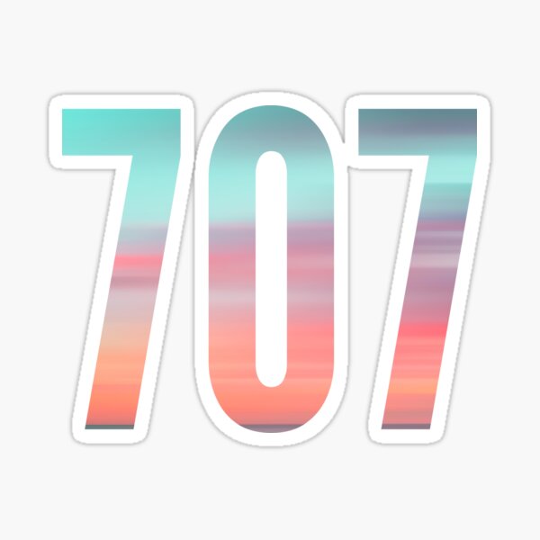 "707 area code zip code location light beach" Sticker by WA-KA-NE ...