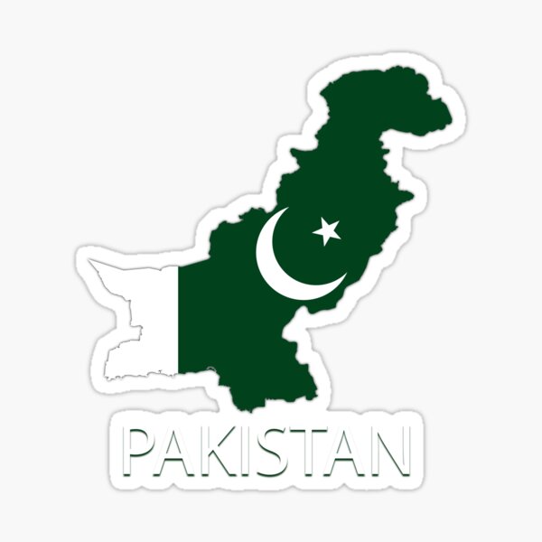 "Pakistani Flag inside Map of Pakistan " Sticker for Sale by mashmosh ...