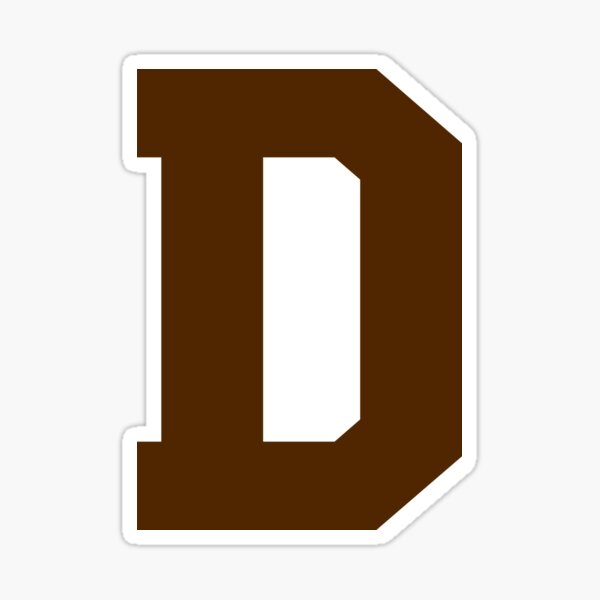 "Alphabet, Brown D, Sports letter D" Sticker for Sale by TheCultStuff ...