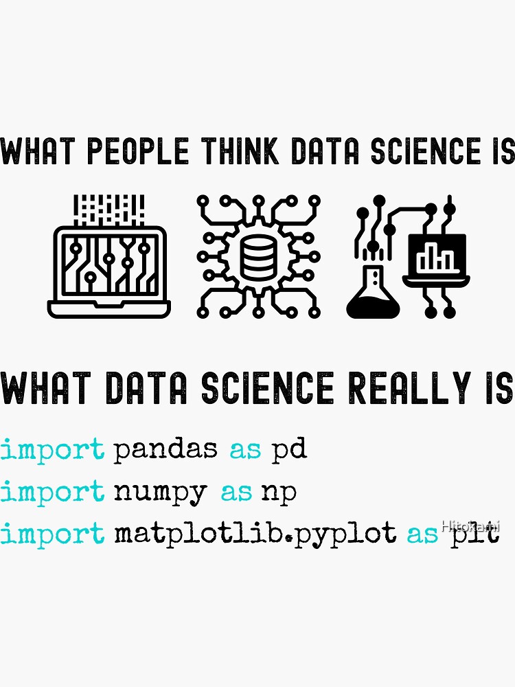 Data Science Python Programming Numpy Pandas Matplotlib Sticker By Hitokami Redbubble