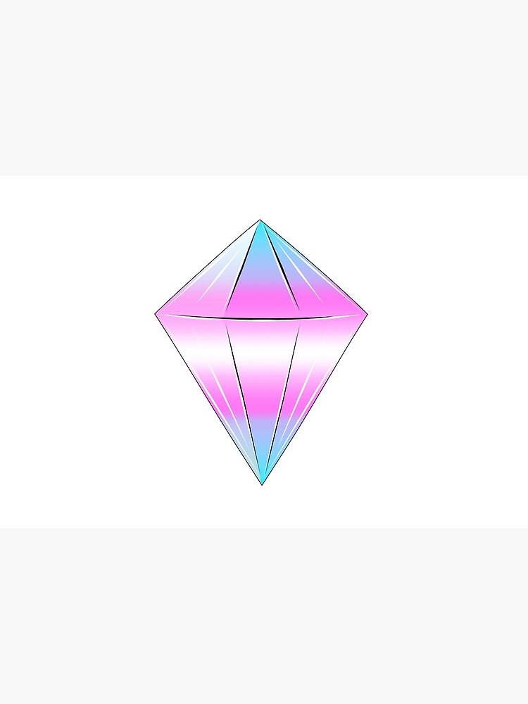 "Trans Flag Gem Cartoon" Poster for Sale by InclusiveColour | Redbubble