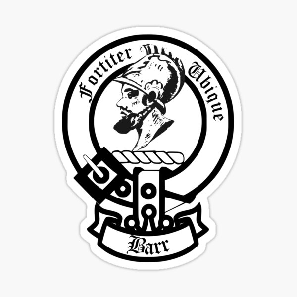 "Barr Scottish Clan Surname crest" Sticker for Sale by ljrigby | Redbubble