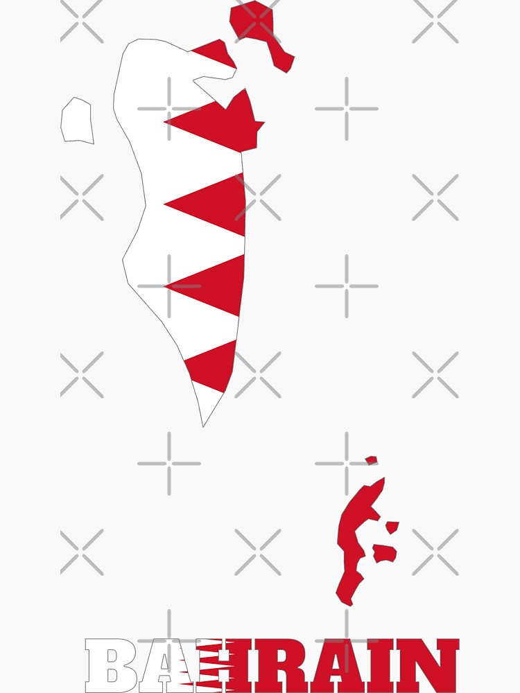 "BARAIN Flag map design" Sticker for Sale by BasbiArt | Redbubble