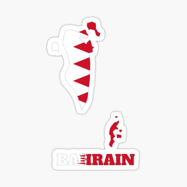 "BARAIN Flag map design" Sticker for Sale by BasbiArt | Redbubble