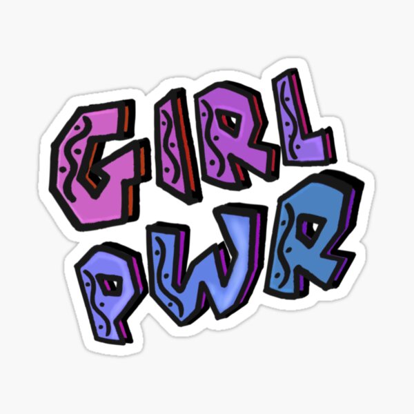 "GIRL PWR " Sticker for Sale by arwwa | Redbubble