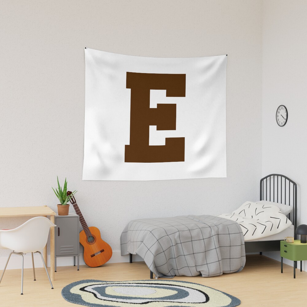 "Alphabet, Brown E, Sports letter E" Art Print for Sale by TheCultStuff ...