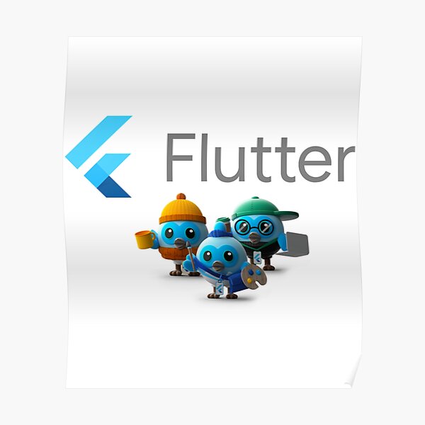 "Google Flutter-Dash s " Poster by TheMaeBLifes | Redbubble