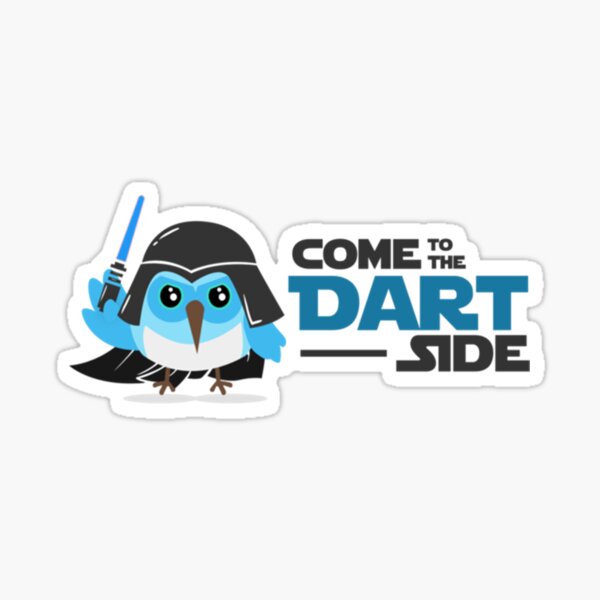 "Flutter Dart Dash " Sticker for Sale by TheMaeBLifes | Redbubble