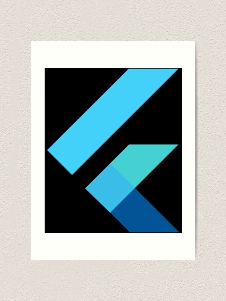 "Flutter Logo " Art Print for Sale by TheMaeBLifes | Redbubble