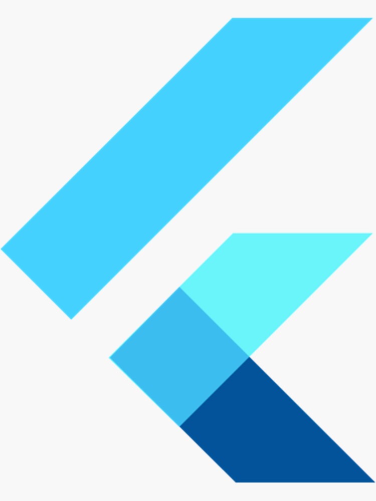 "Flutter Logo " Sticker for Sale by TheMaeBLifes | Redbubble