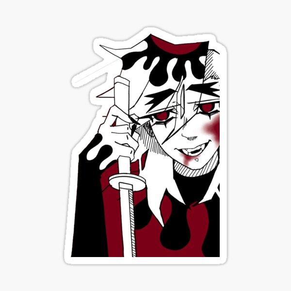 "upper rank two demon doma kimetsu no yaiba" Sticker for Sale by ...
