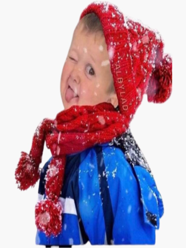 "Hasbulla Winter Snow Christmas Outfit" Sticker by BitternotMeme ...