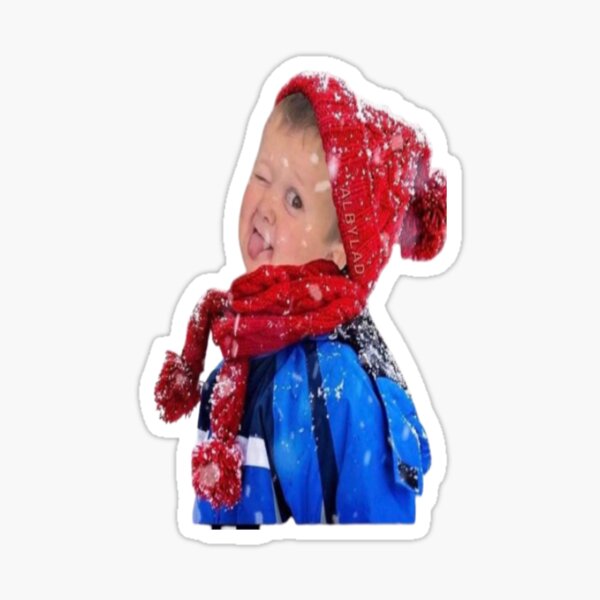 "Hasbulla Winter Snow Christmas Outfit" Sticker by BitternotMeme ...