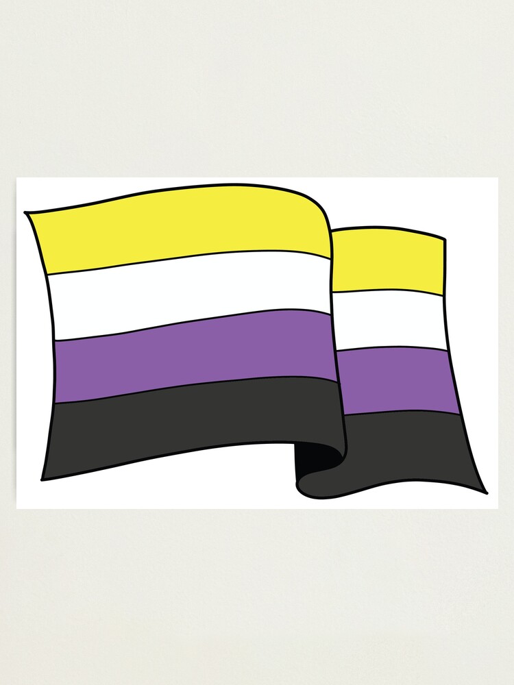 "Nonbinary Pride Flag for LGBTQ Enby Pride" Photographic Print for Sale ...