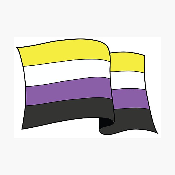 "Nonbinary Pride Flag for LGBTQ Enby Pride" Photographic Print for Sale ...