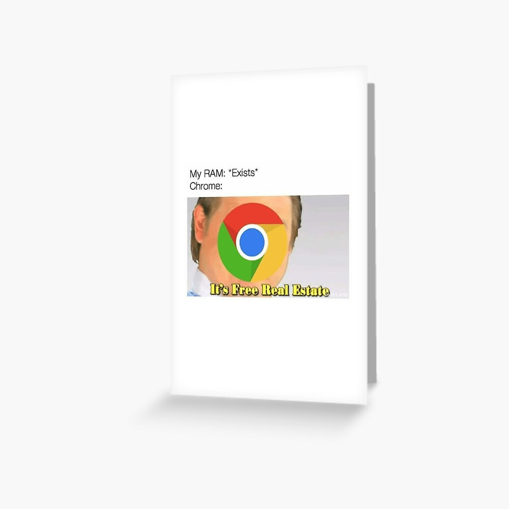 "funny chrome ram meme" Greeting Card by mememerb | Redbubble