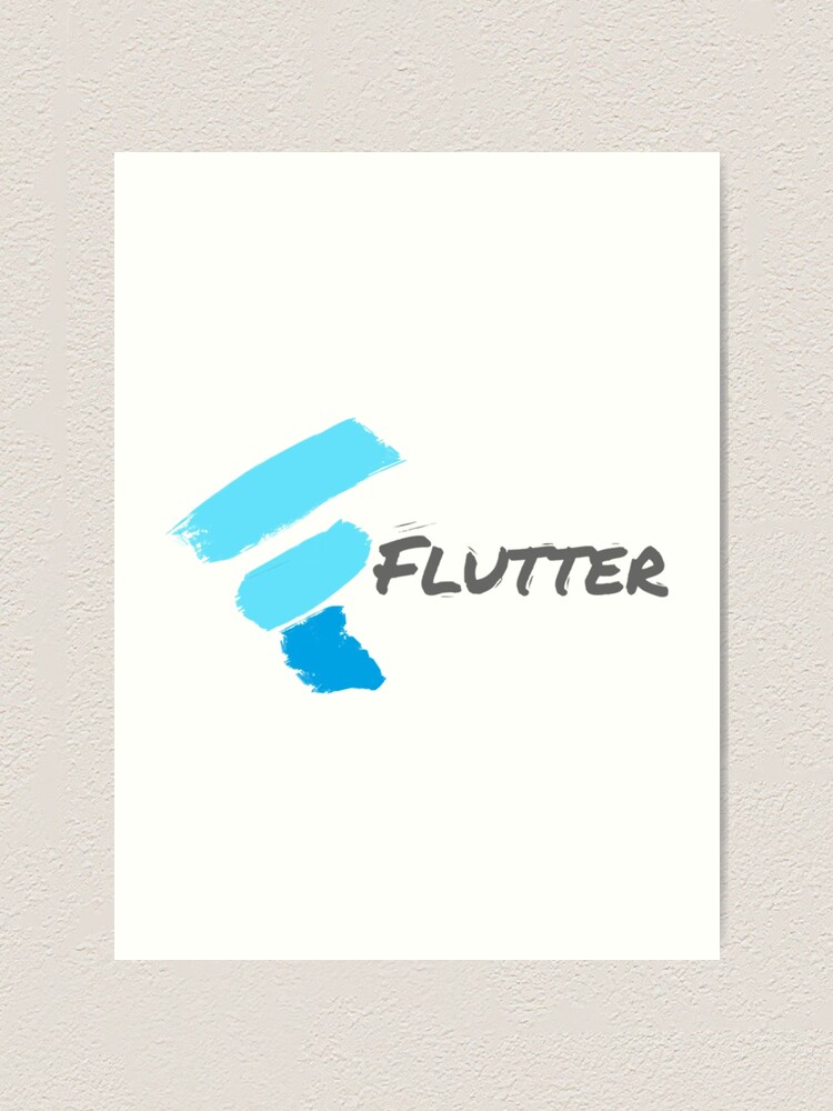 "Flutter logo " Art Print for Sale by TheMaeBLifes | Redbubble