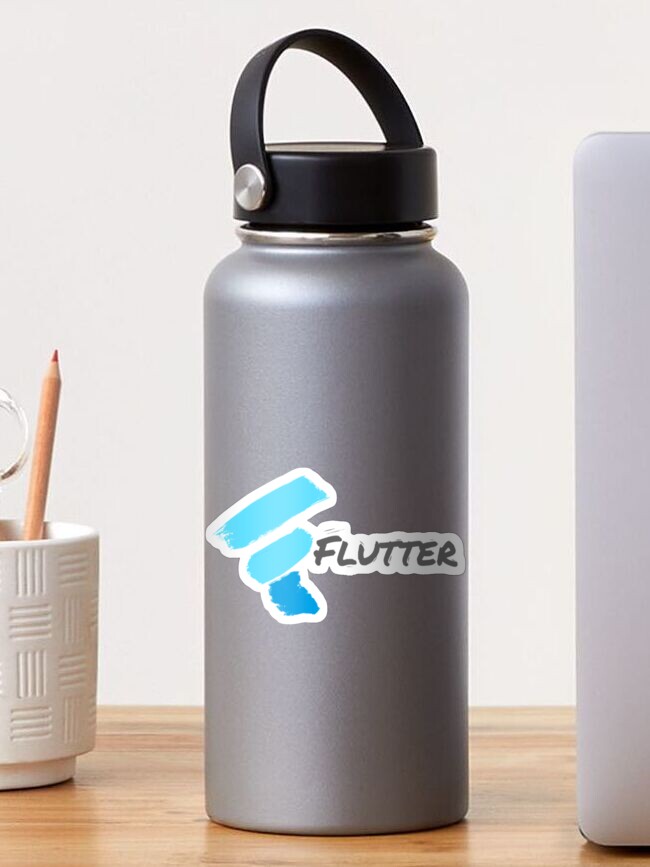 "Flutter logo " Sticker for Sale by TheMaeBLifes | Redbubble
