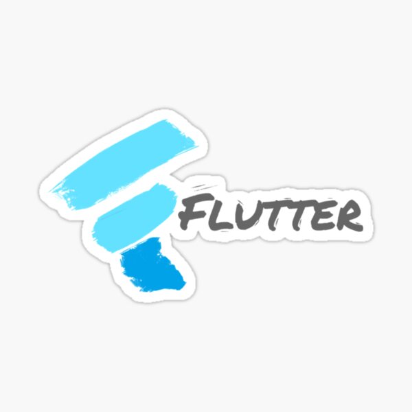 "Flutter logo " Sticker for Sale by TheMaeBLifes | Redbubble
