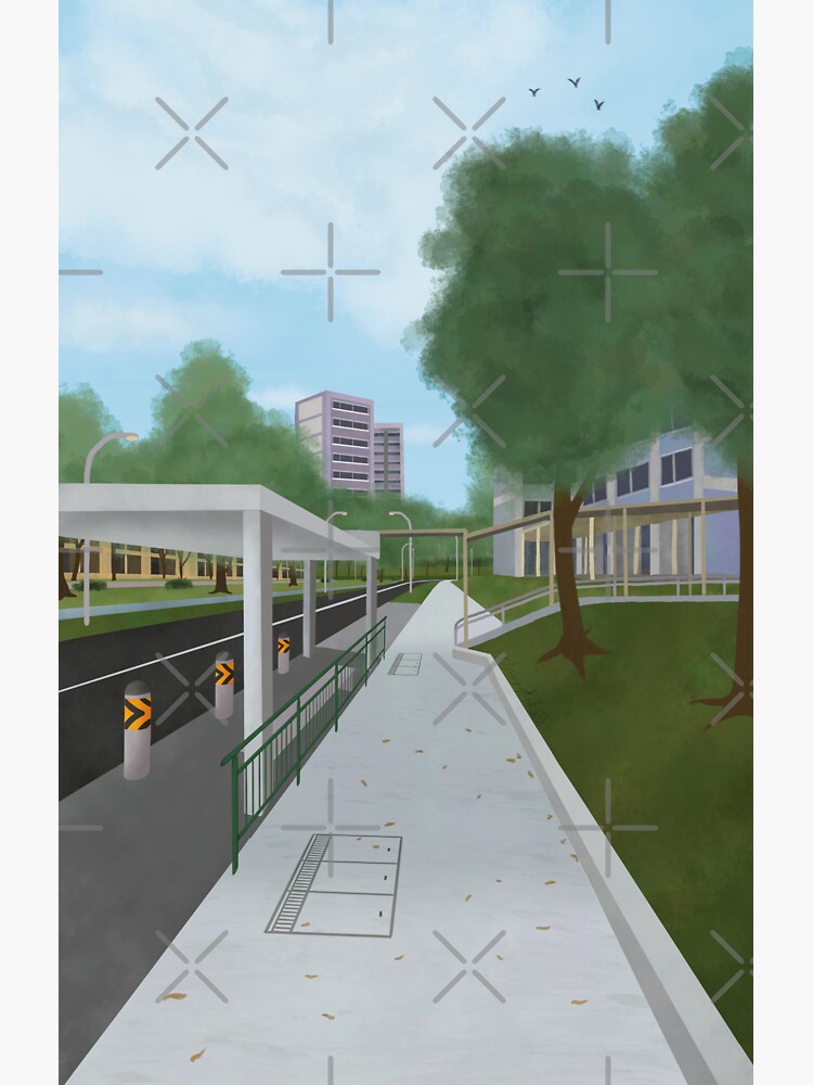 "Bus stop" Sticker for Sale by clumsyPINK | Redbubble