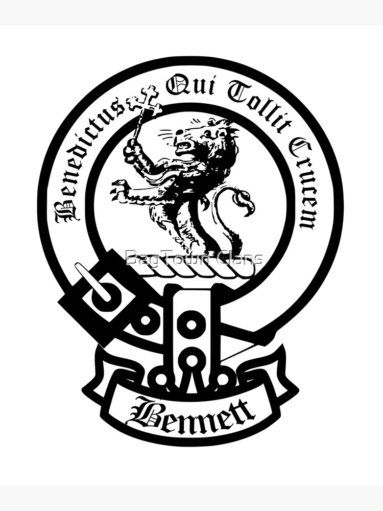 "Bennett Scottish Clan Surname crest" Poster by ljrigby | Redbubble