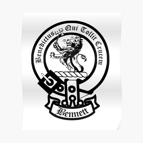 "Bennett Scottish Clan Surname crest" Poster by ljrigby | Redbubble