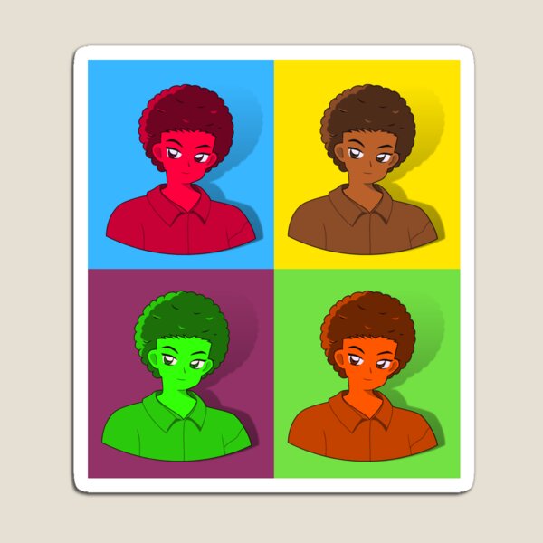 "Cool Anime Pop Art - Anime Pfp Cartoon Artwork" Magnet by MrGiftee ...