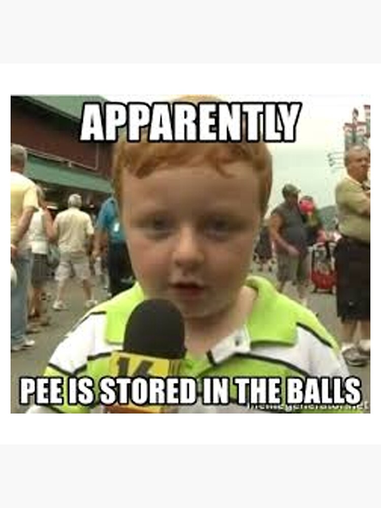 "funny pee balls meme" Poster for Sale by mememerb | Redbubble