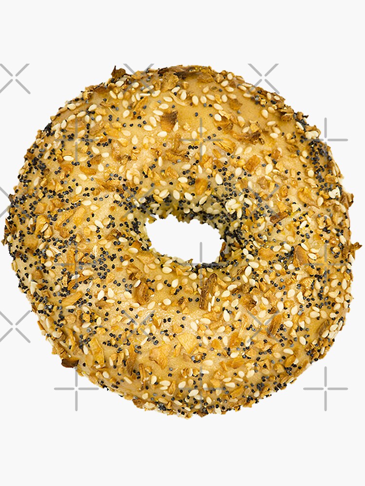 "Everything Bagel Photo" Sticker by MarzStudio | Redbubble