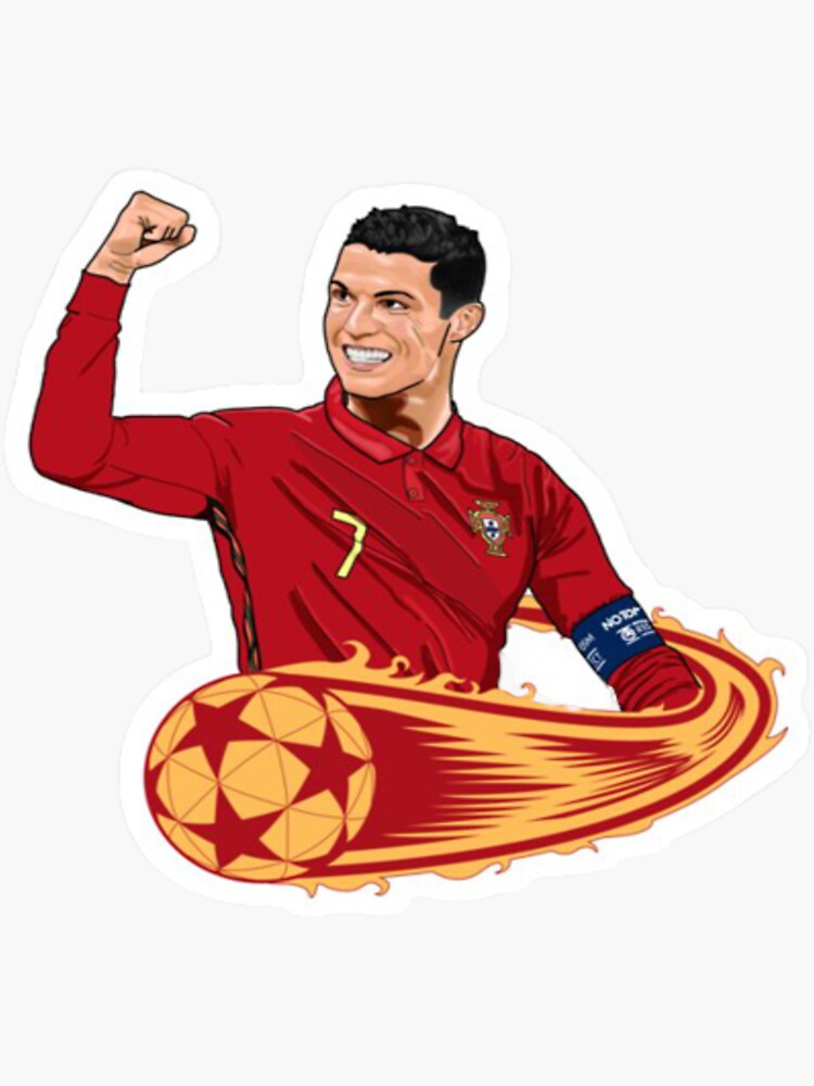 "Design Cristiano Ronaldo " Sticker by sara2022shop | Redbubble