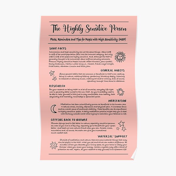 "HSP facts, reminders and tips for the Highly Sensitive Person ...