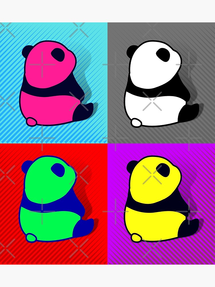 "Adorable Panda Pop Art - Cute Retro, Vintage, Colorful Modern Art ...