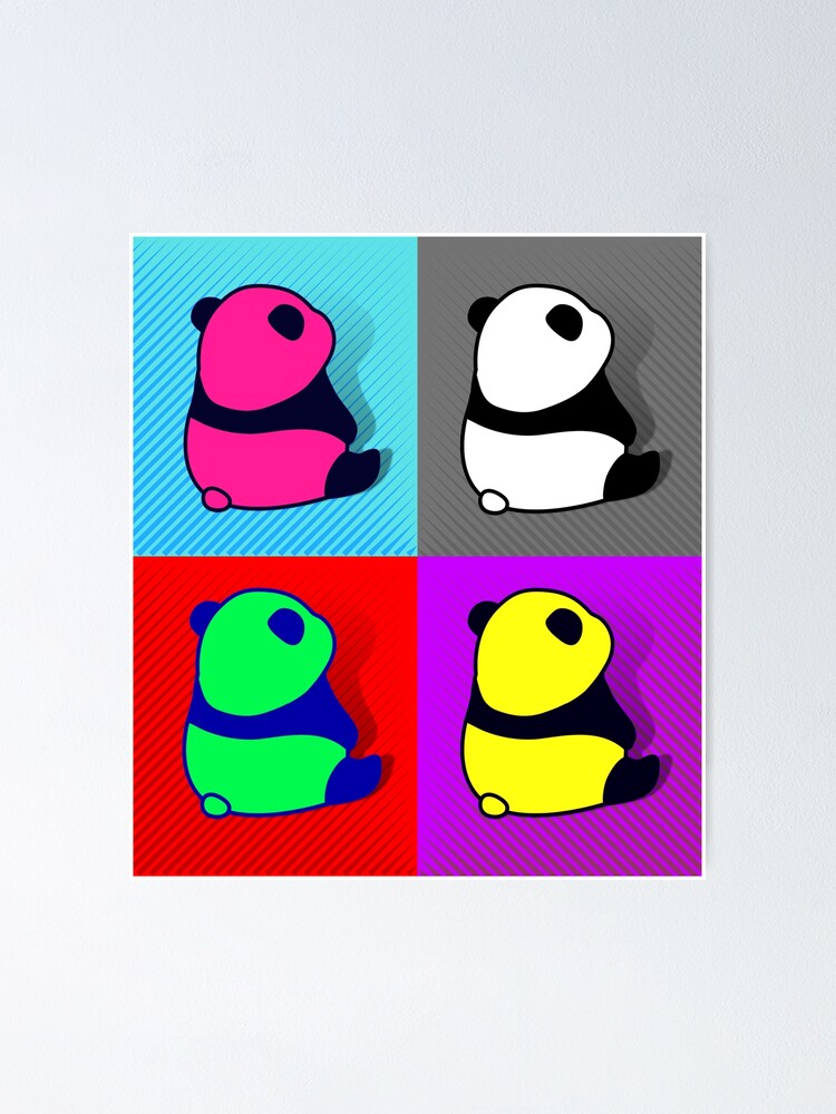 "Adorable Panda Pop Art - Cute Retro, Vintage, Colorful Modern Art ...