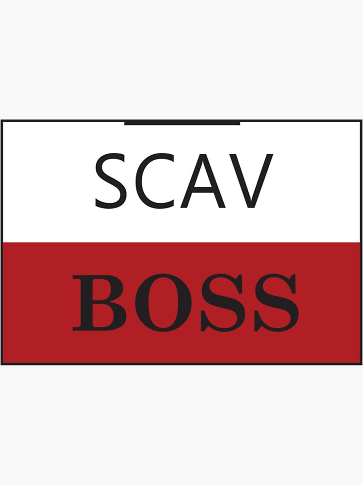 "SCAV BOSS Tarkov Tee - EFT Inspired Designs. Classic T-Shirt" Sticker ...