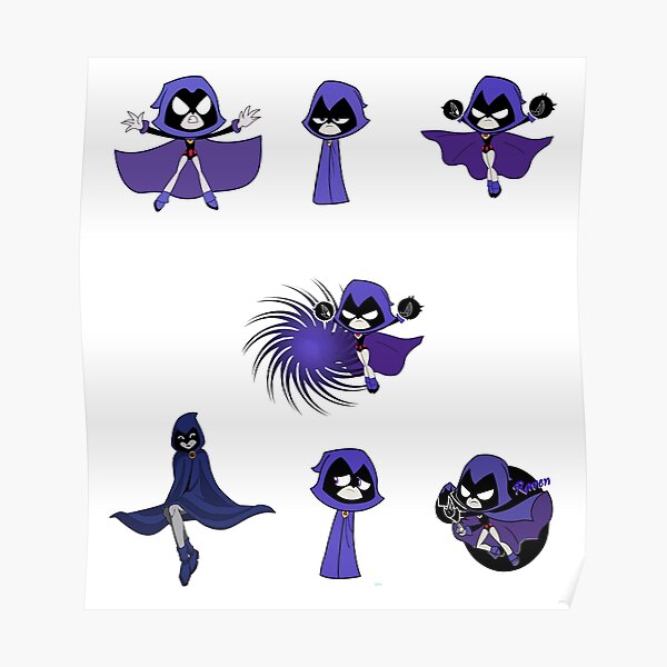 "teen titans go raven pack " Poster for Sale by Nawal-Nk | Redbubble