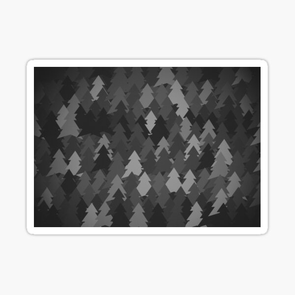 Pegatina «Bosque Negro. Ilustración de bosque de abetos. Fondo de ...