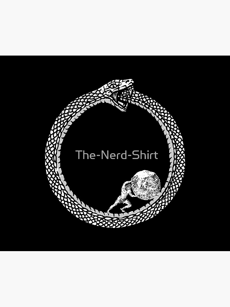"Sisyphus in an Ouroboros snake - Unisex Philosophy T-Shirt For ...