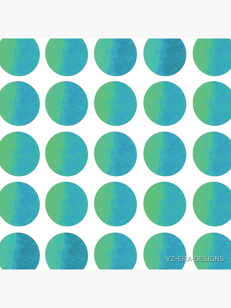 "Pop of Color Textured Dots Pattern in Teal and Blue Color Palette" Art ...