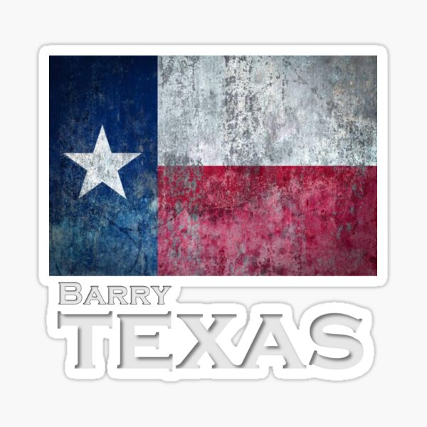 "Barry Texas" Sticker by Luke12Designs | Redbubble