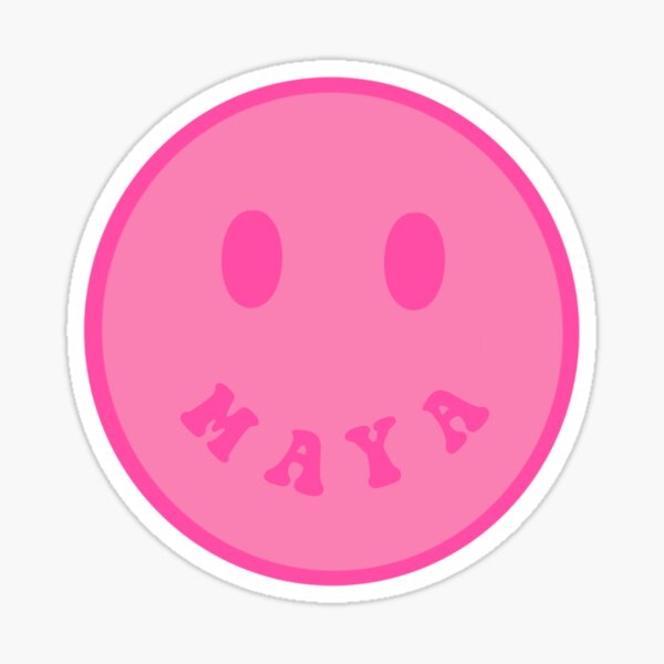 "Maya smiley face name " Sticker by Mayas-Creations | Redbubble