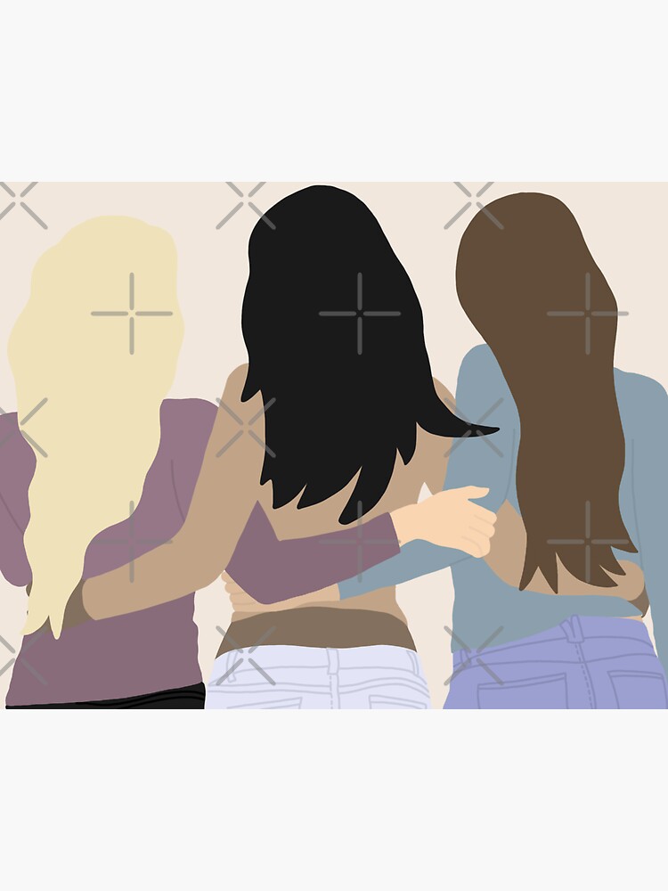 "3 best friends painted" Sticker by creativecfi | Redbubble