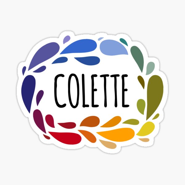 "Colette Name Cute Colorful Gift Named Colette" Sticker for Sale by ...