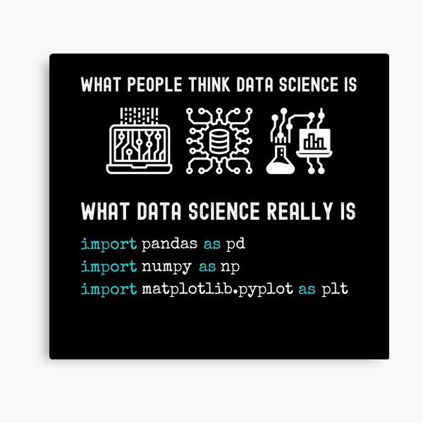 Data Science Python Programming Numpy Pandas Matplotlib Jupyter Canvas Print By Hitokami
