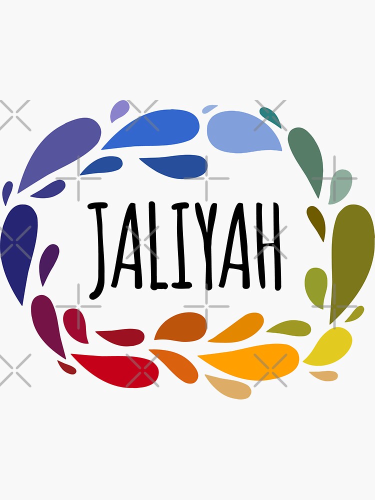 "Jaliyah Name Cute Colorful Gift Named Jaliyah" Sticker for Sale by ...