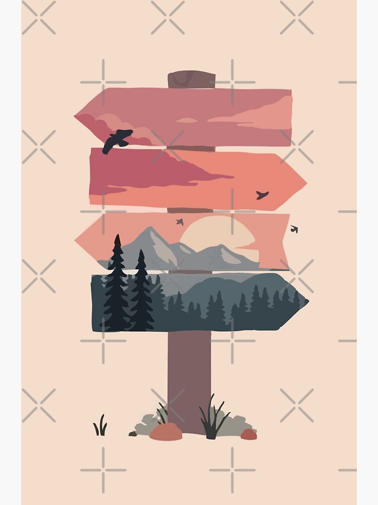 "Aesthetic sign post " Sticker for Sale by Uzmamhydn | Redbubble