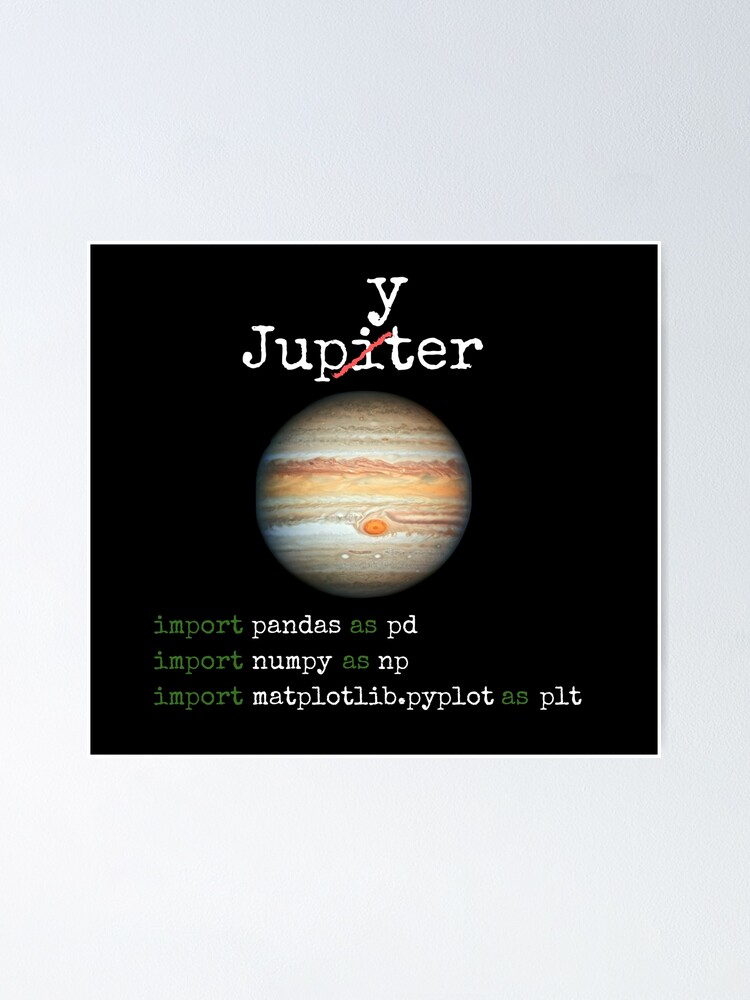 Data Science Python Programming Numpy Pandas Matplotlib Jupyter Poster By Hitokami