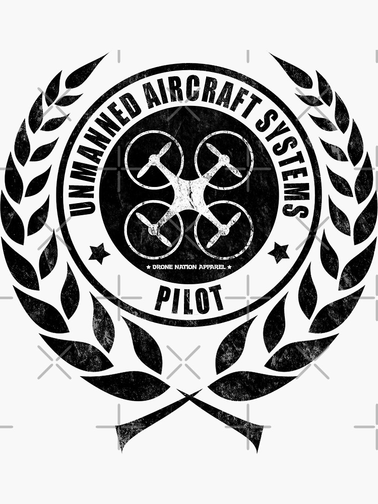 "UAS Pilot Vol.1" Sticker by fox-osc-drones | Redbubble